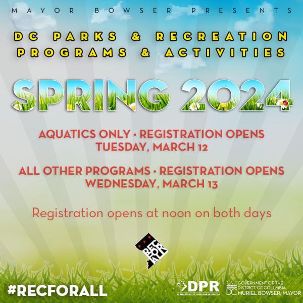 DPR Spring Program Registration Opens on Tuesday, March 12, and Wednesday, March 13 | dpr